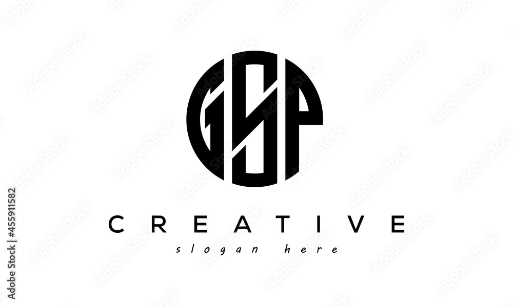 Letters GSP creative circle logo design vector Stock 벡터 | Adobe Stock