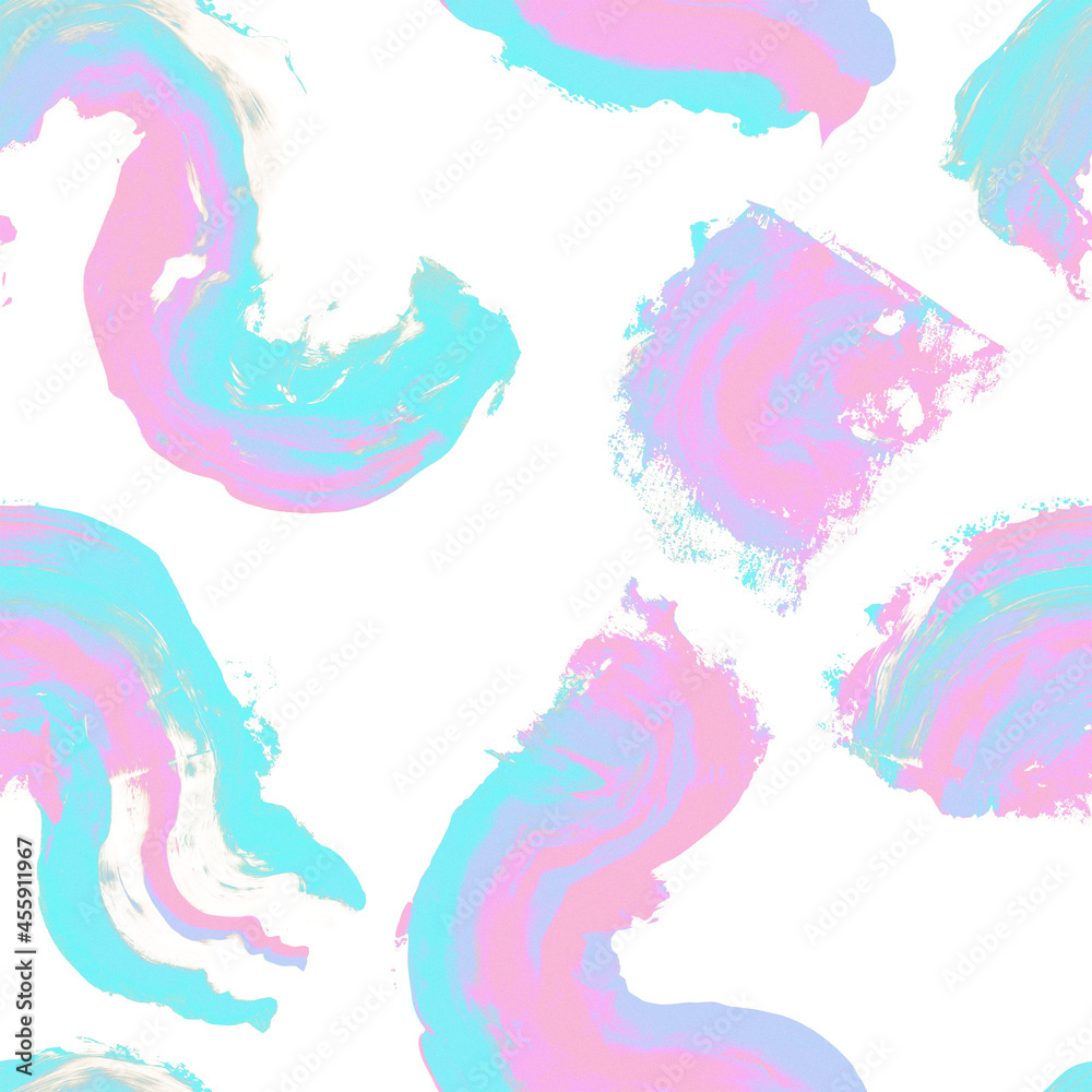 Pink neon seamless pattern. Brush strokes modern abstract background ...