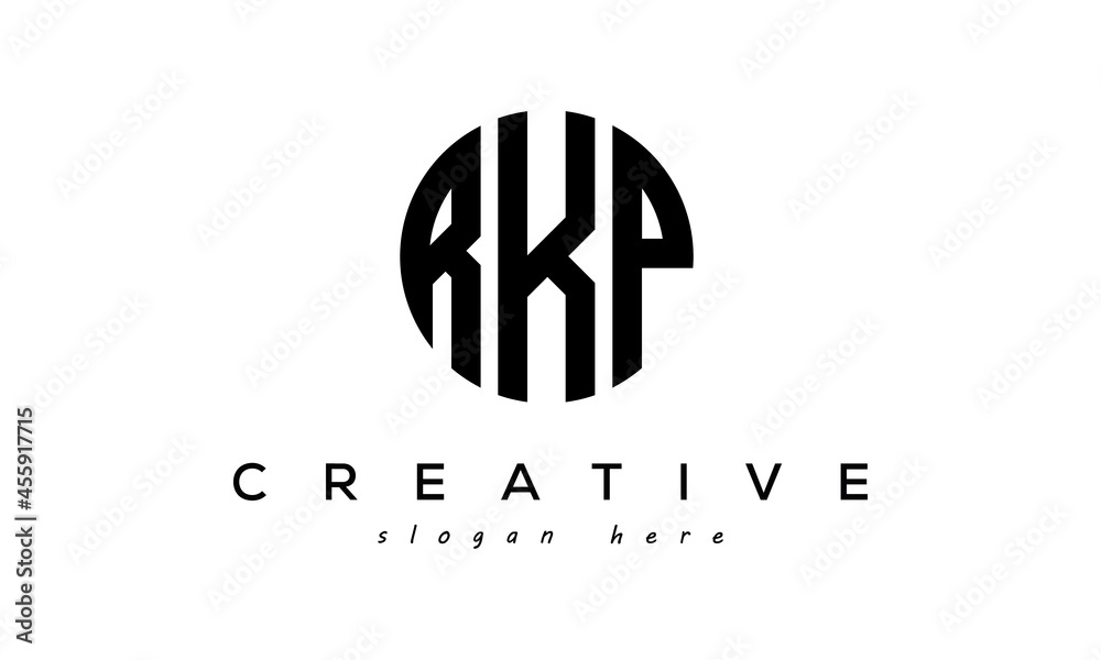Letters RKP creative circle logo design vector Stock Vector | Adobe Stock
