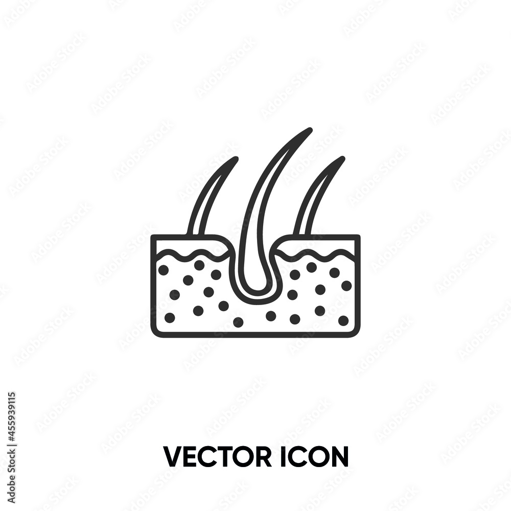 Dermis vector icon. Modern, simple flat vector illustration for website ...