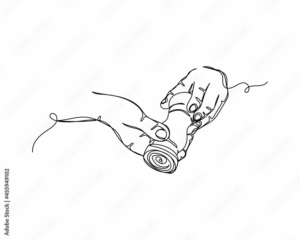 Continuous one line drawing of hands chef with sprinkling spices icon ...