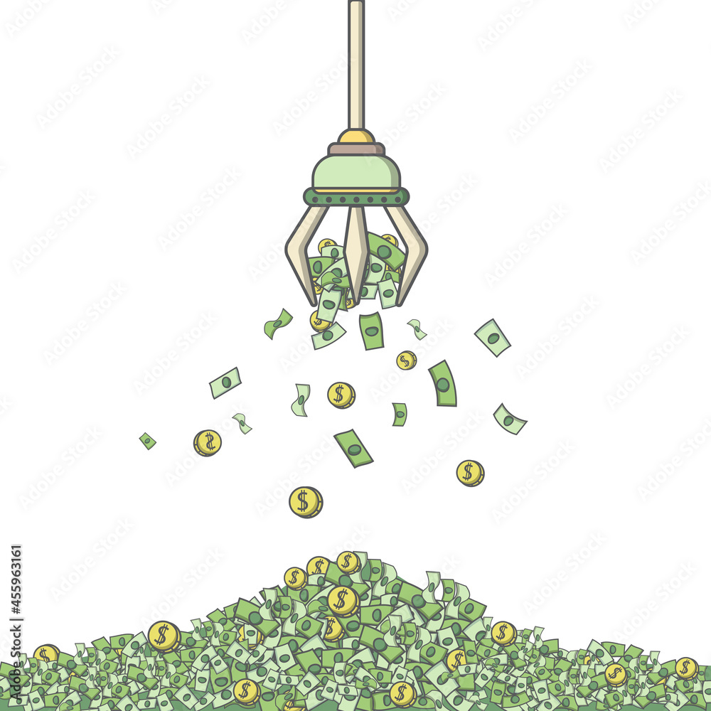 Robotic Claw on a white background. Grip robotic claw in factory. claw ...