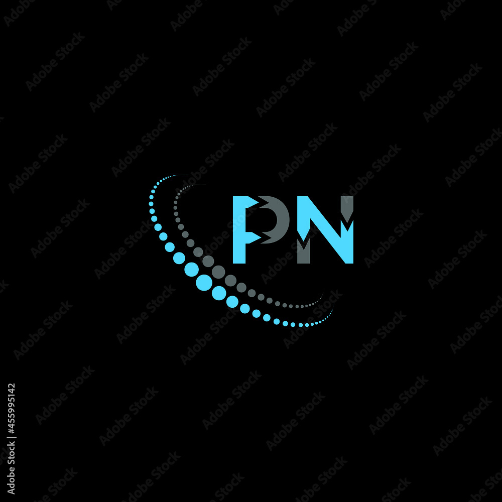 PN letter logo abstract design. PN unique design, PN letter logo design ...
