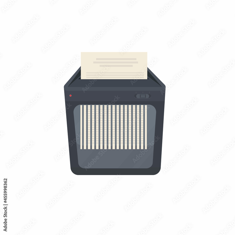 Paper shredder. Destruction of documents, vector illustration Stock ...