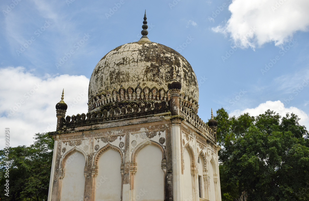 Antique Islamic Architectural Art Pointed Arches Seven Tombs Dome and ...