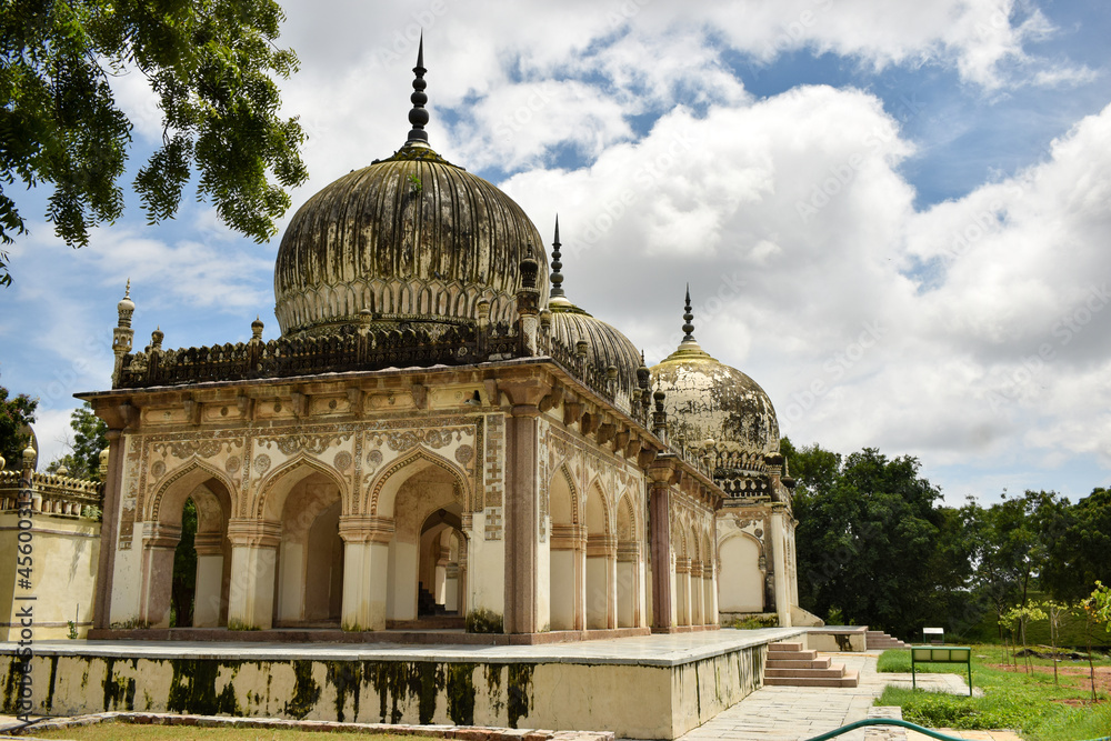 Antique Islamic Architectural Art Seven Tombs Dome of Qutub Shahi ...