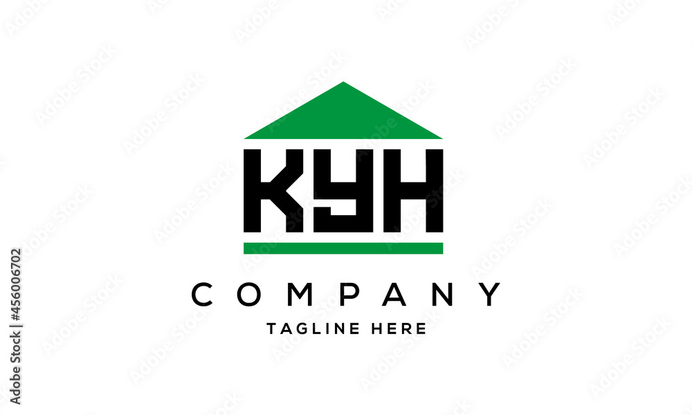 KYH three letter house for real estate logo design Stock Vector | Adobe ...