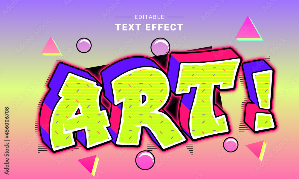 Editable text style effect - Pop art text style theme. Stock Vector ...