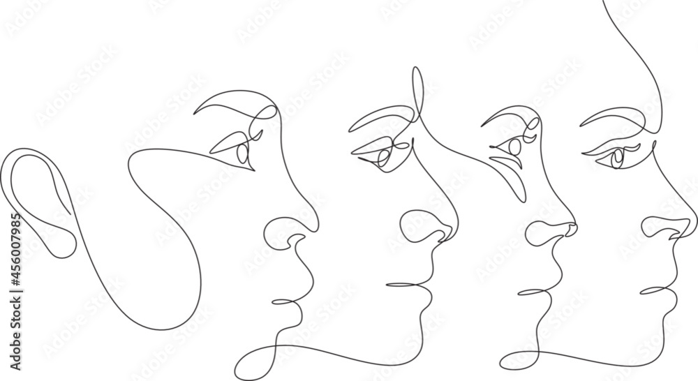 Woman Line Art. Line drawing of women Stock Vector | Adobe Stock