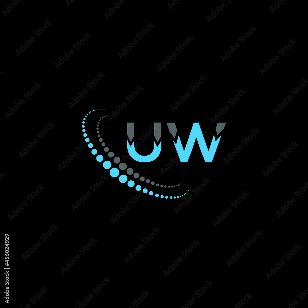 UW letter logo abstract design. UW unique design, UW letter logo design ...