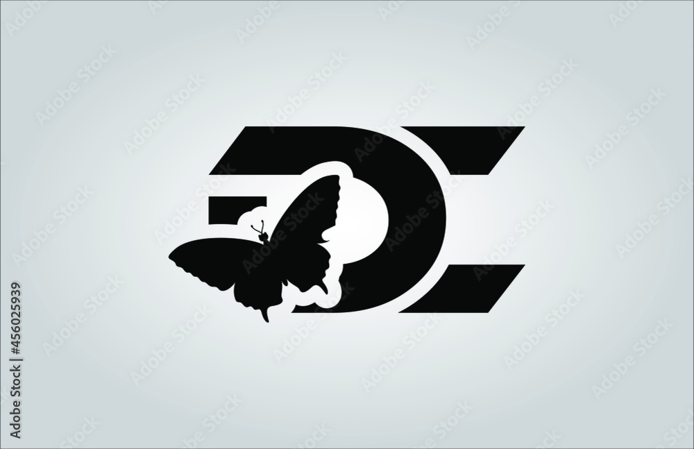 CD letter logo with white background. CD letter design. DC letter icon ...