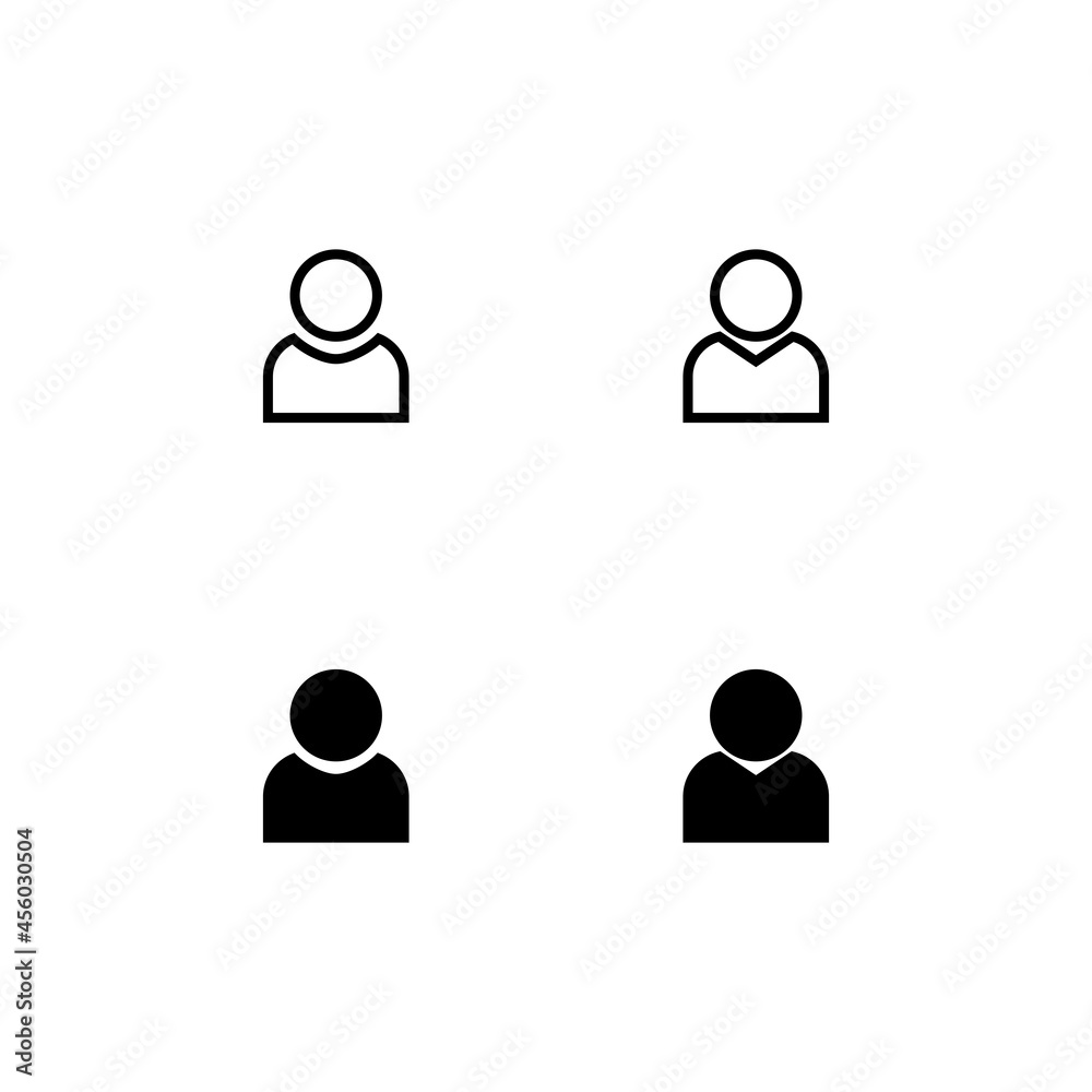 contact icon, person icon, profile icon, contact and profile symbol ...