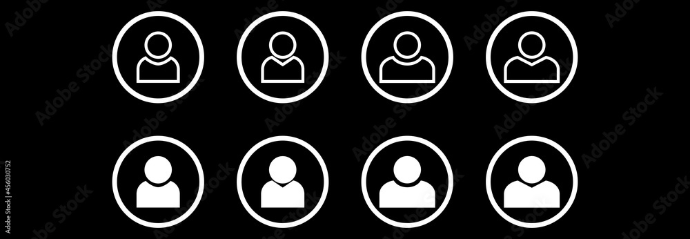 contact icon, person icon, profile icon, contact and profile symbol ...