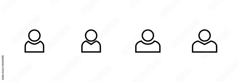 contact icon, person icon, profile icon, contact and profile symbol ...