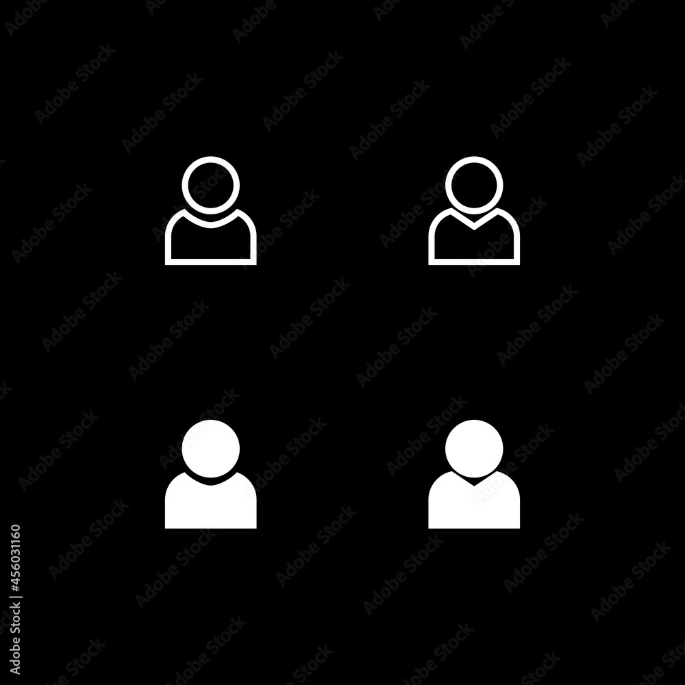 contact icon, person icon, profile icon, contact and profile symbol ...