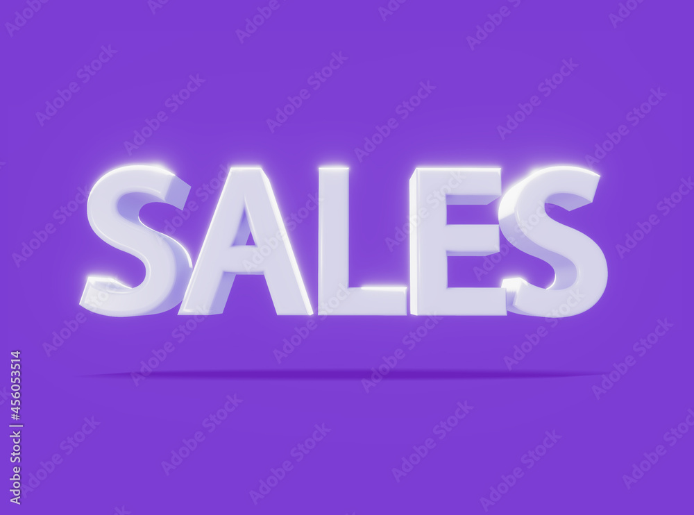 3D Sales - Purple Wallpaper with Text Sign for Shop Window Stock ...