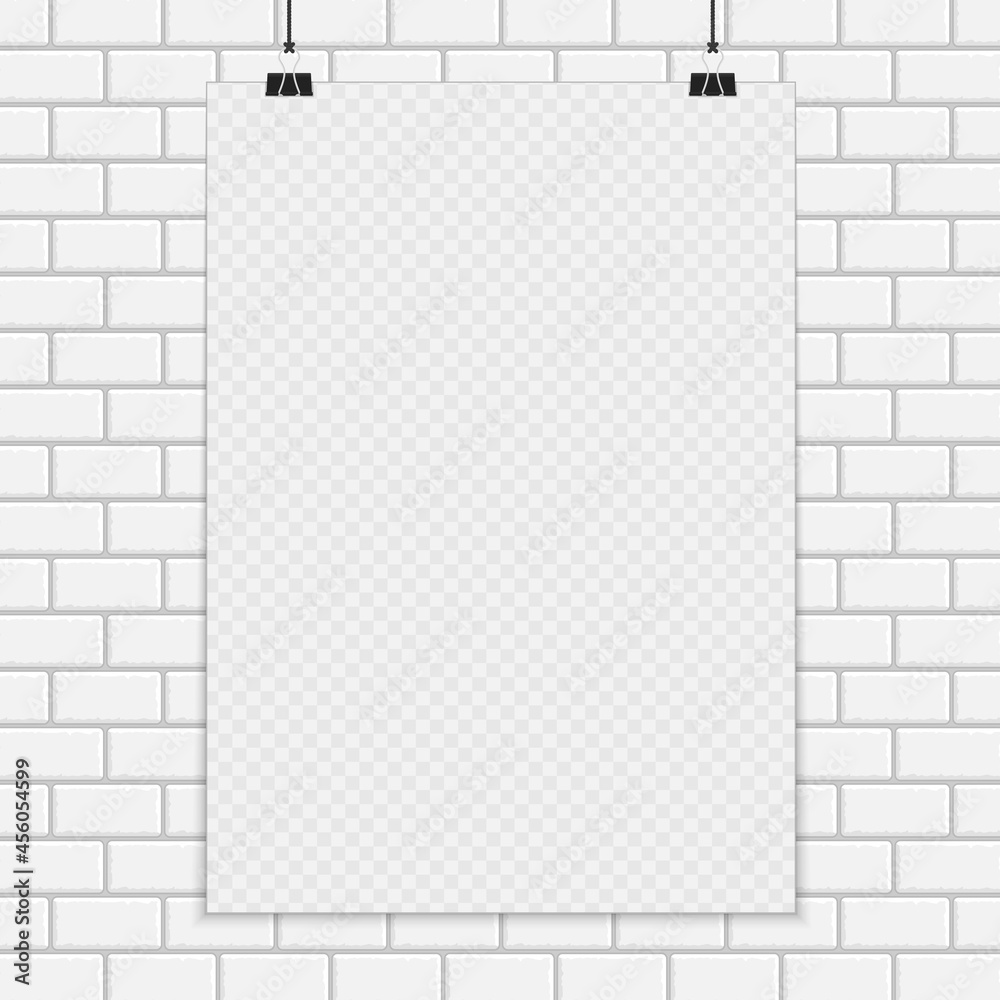 Transparent A4 paper mock up in realistic style. Blank sheet of Paper ...
