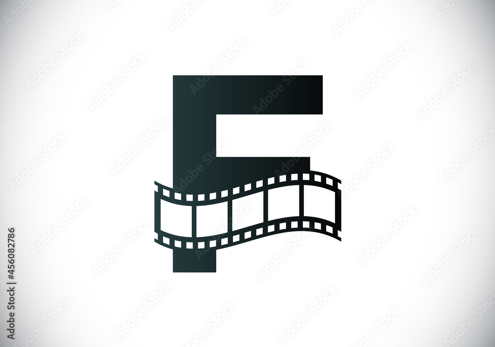 Vetor de Initial F monogram alphabet incorporated with film reel. Video ...