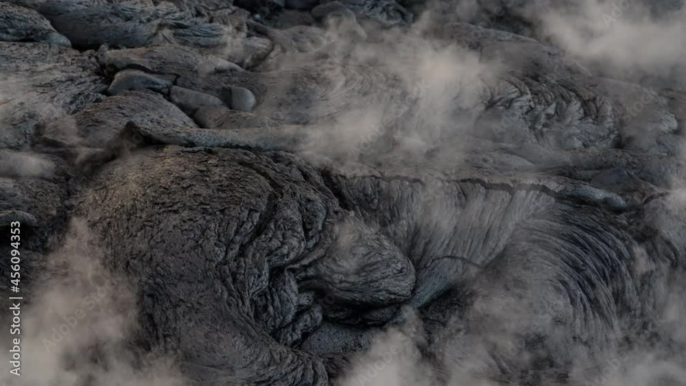 Hardened Lava Flow From Erupting Fagradalsfjall Volcano In Reykjanes ...