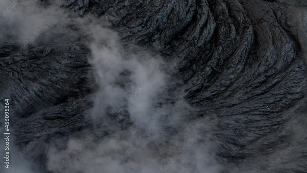 Hardened Lava Flow From Erupting Fagradalsfjall Volcano In Reykjanes ...