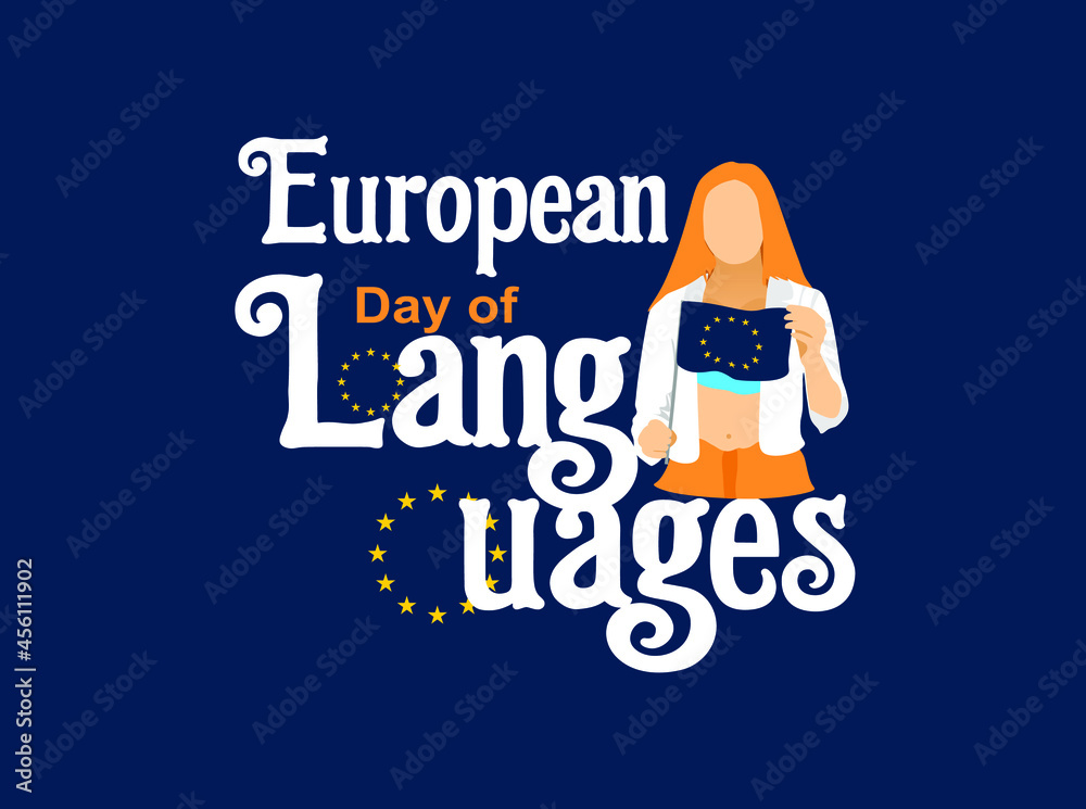 European Day of Languages banner and poster design for social media and ...