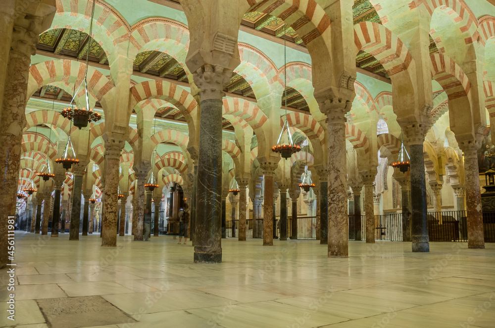 Inside the mosque-cathedral of Córdoba, built during the Caliphate of ...