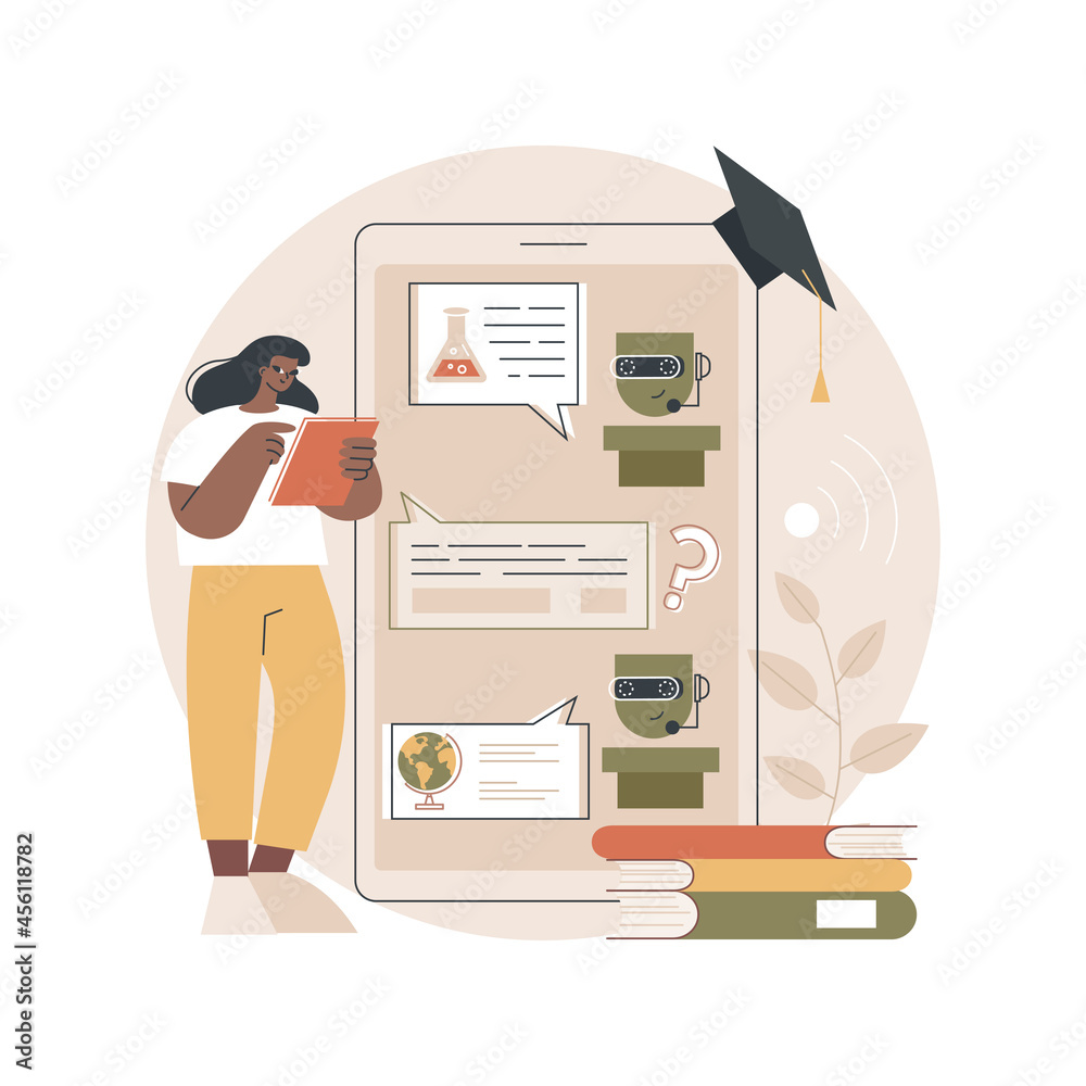 Chatbot self learning abstract concept vector illustration. Chatbot ... Chatbot self learning abstract concept vector illustration. Chatbot ...