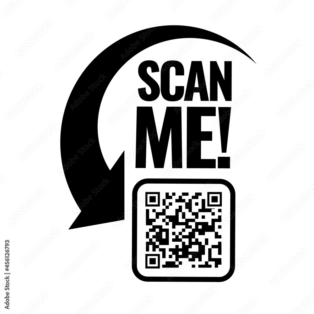Scan me icon. Symbol or emblem. vector Stock Vector | Adobe Stock