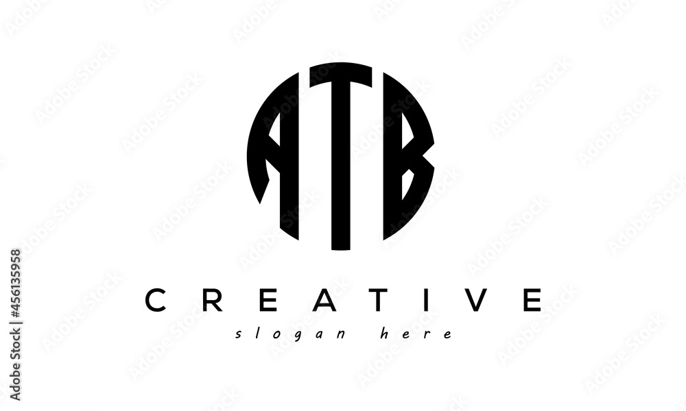 Letter ATB creative circle logo design vector Stock Vector | Adobe Stock