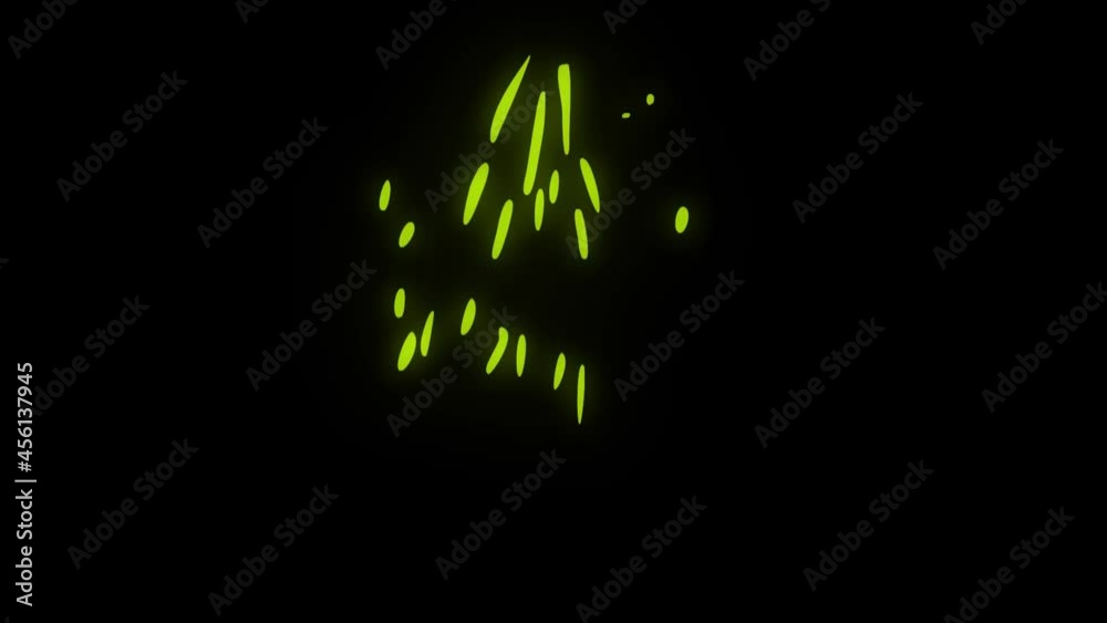 2D Sparks Shape Elements, Cartoon VFX Flash Effects with black png ...