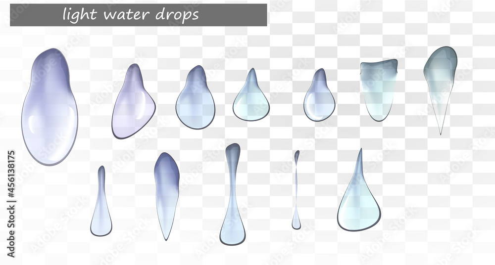 Water drop. Ice drops or icicles set. Realistic water drops. Ice ...