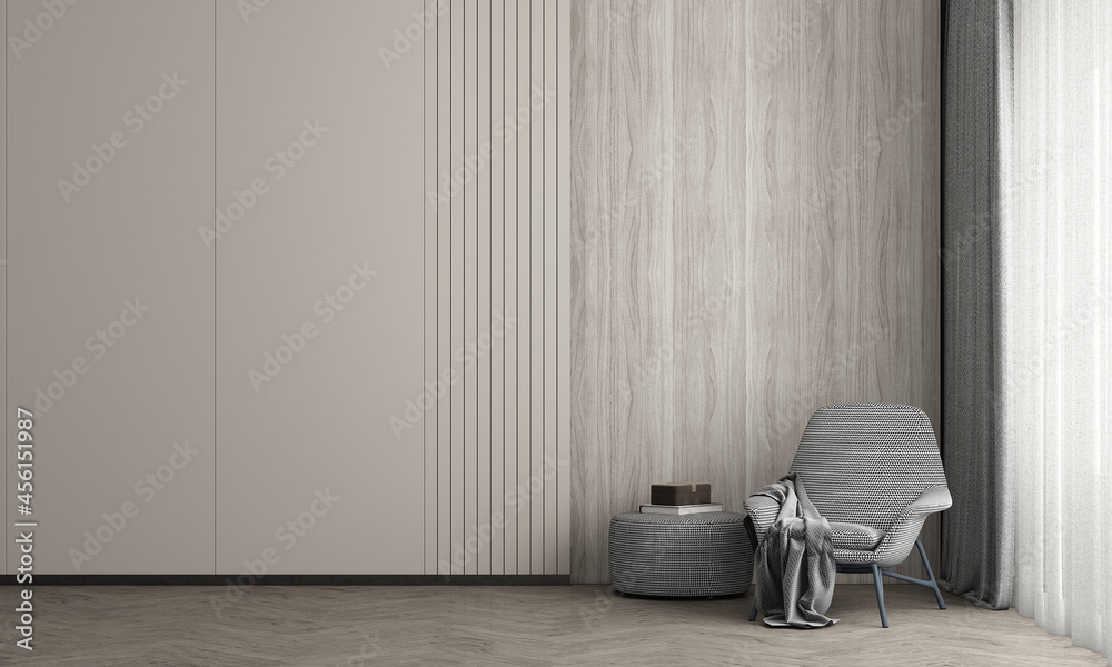 Modern living room interior design and brown texture wall background ...