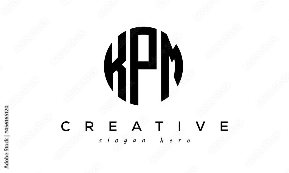 Letter KPM creative circle logo design vector Stock Vector | Adobe Stock