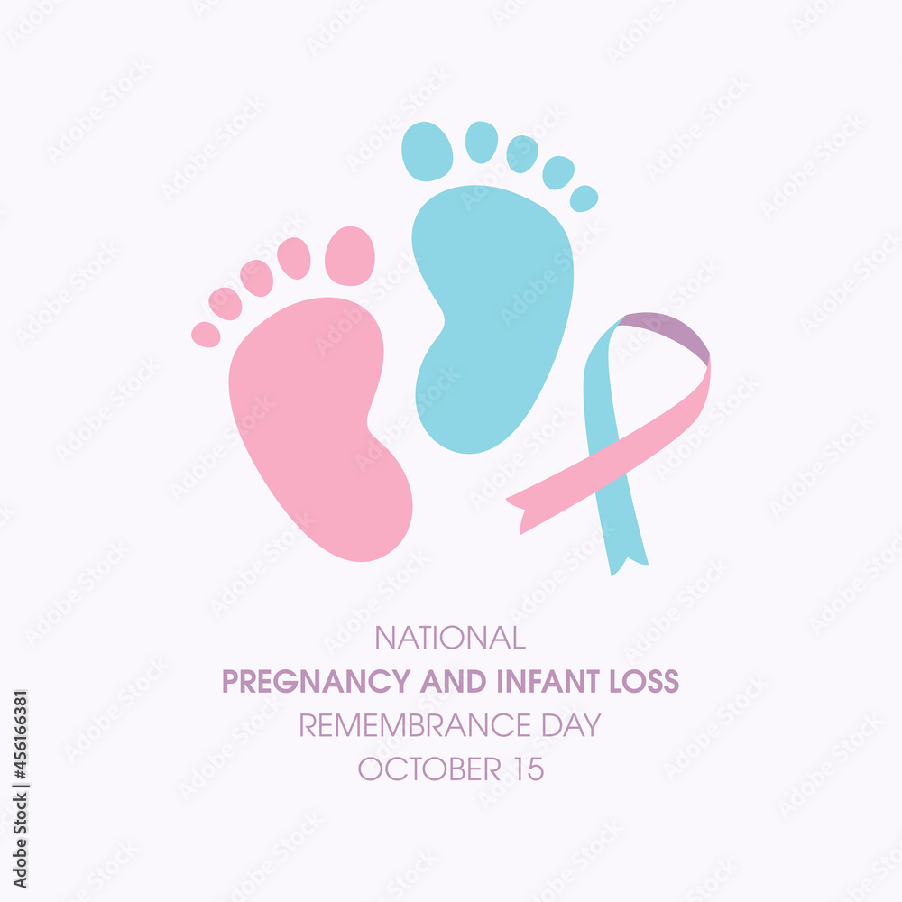 National Pregnancy and Infant Loss Remembrance Day vector. Baby ...