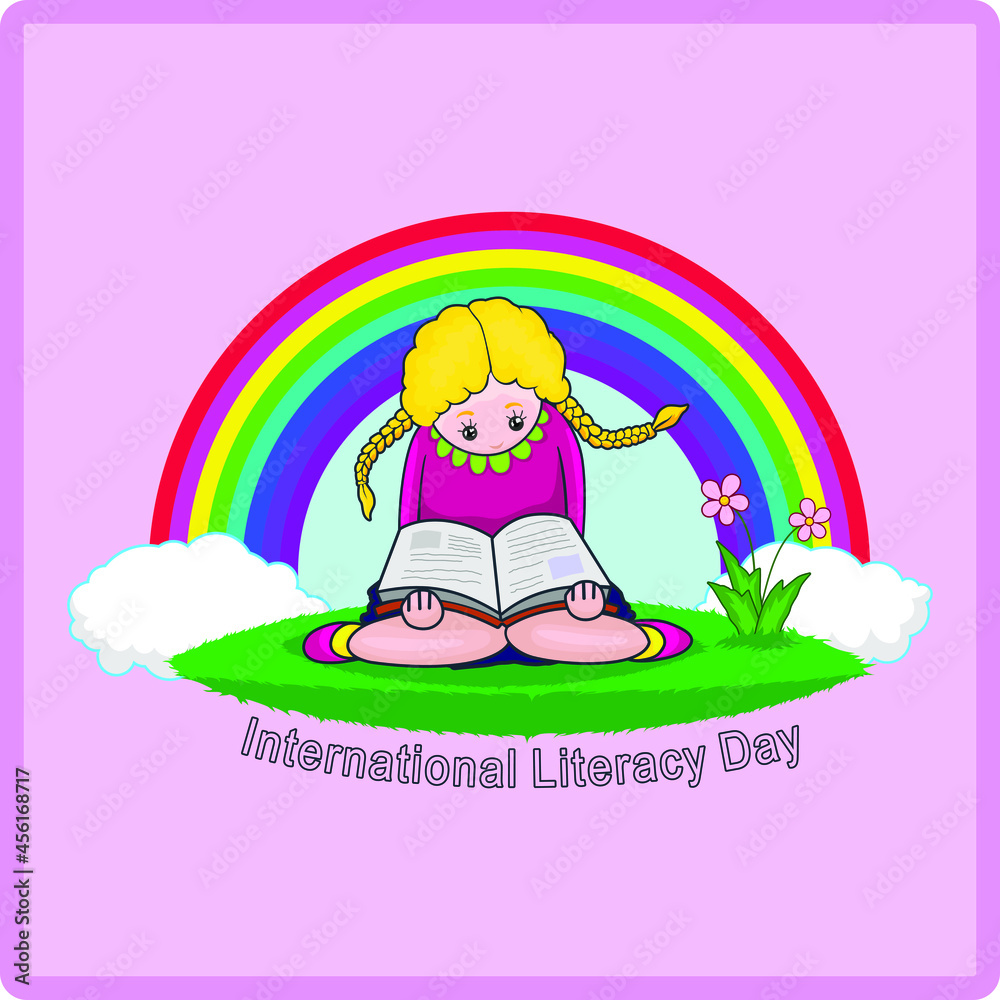 Vector illustration to commemorate the upcoming international literacy ...