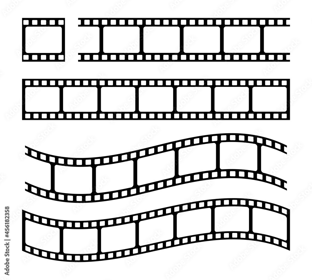 Film stripe on white background. 35mm film slide frame. Set realistic ...
