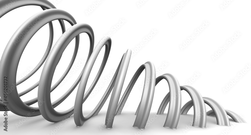 Modern hall wallpaper with helix. Helix graphic design. 3d illustration ...