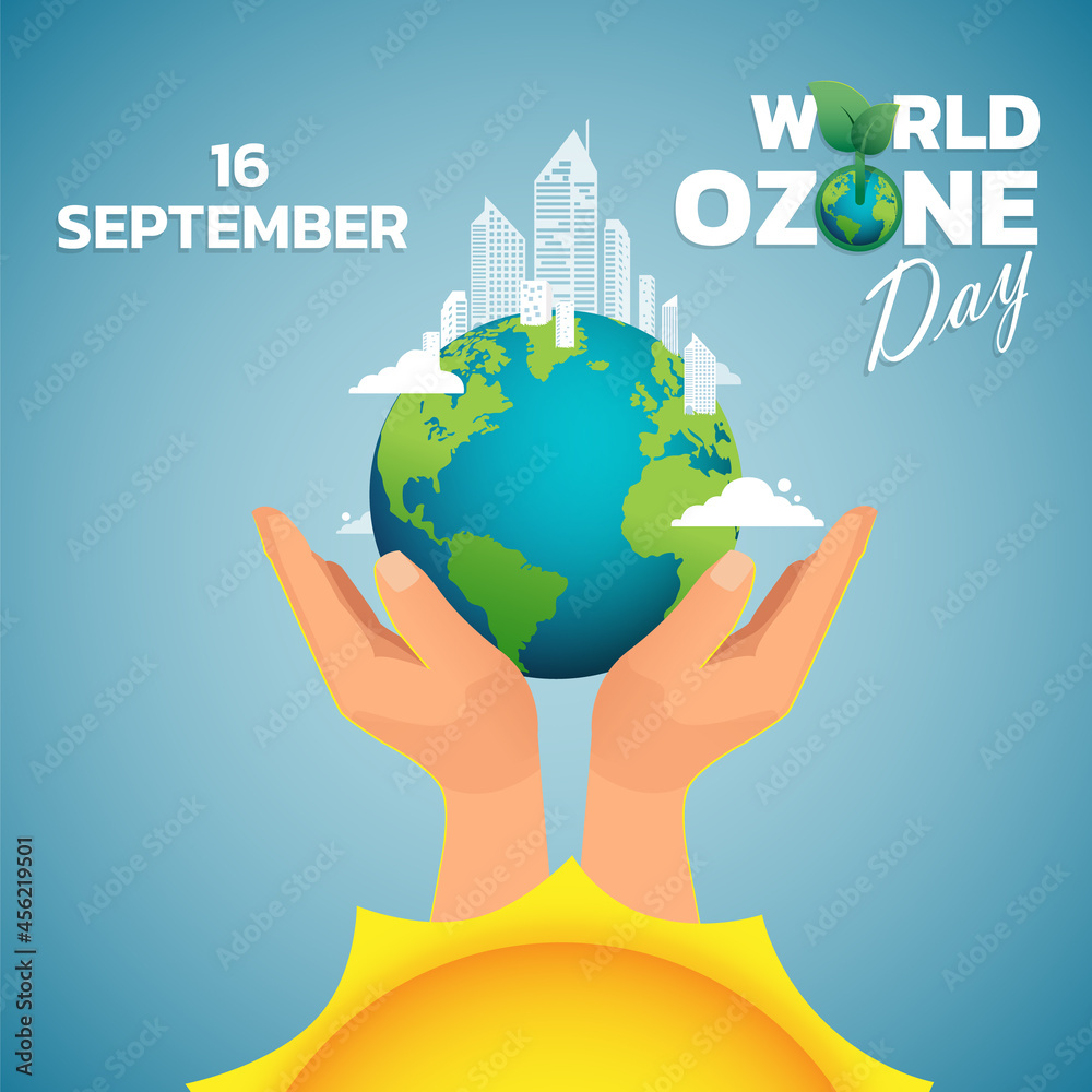 World Ozone Day Vector illustration for Poster, banner Design. Stock ...