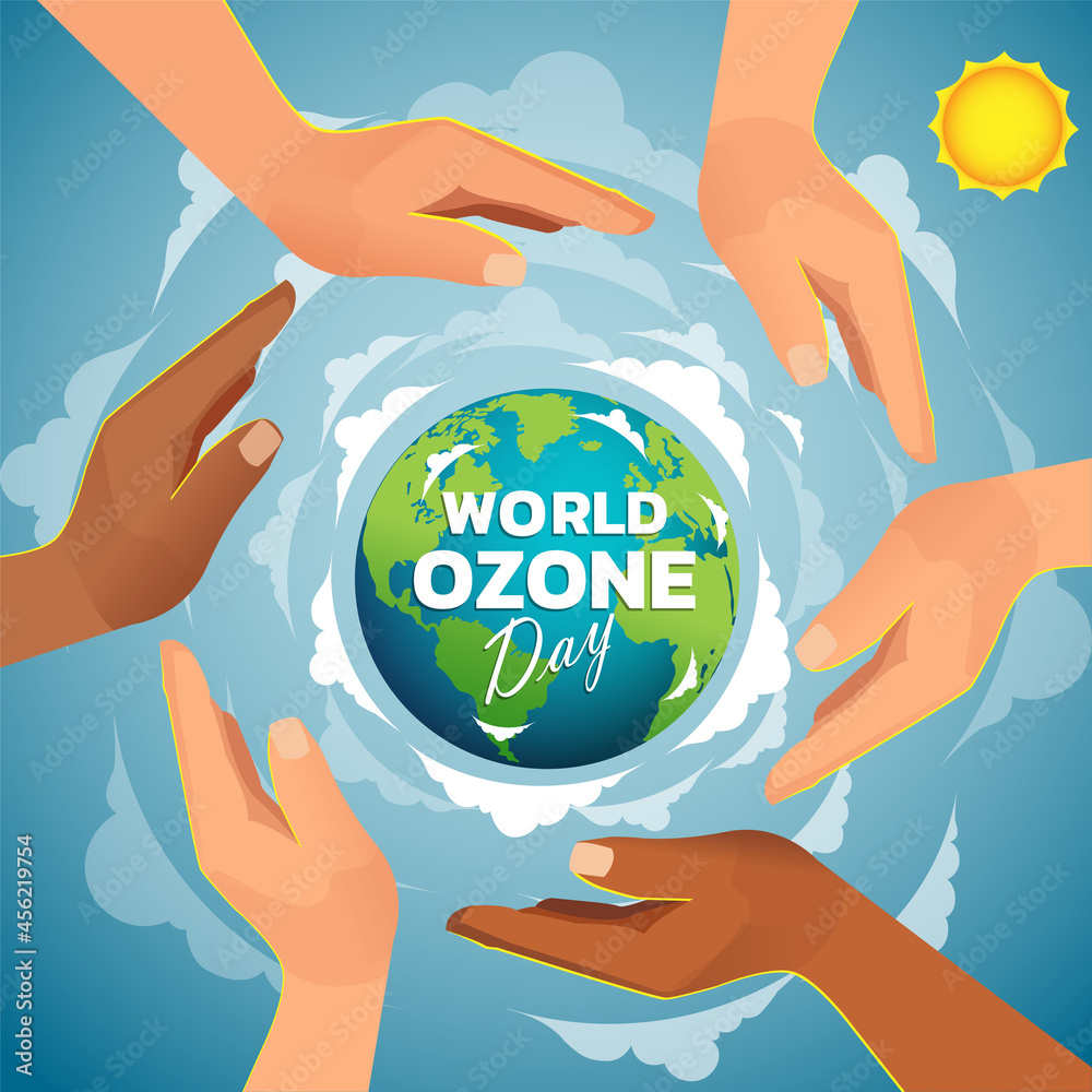 World Ozone Day Vector illustration for Poster, banner Design. Stock ...