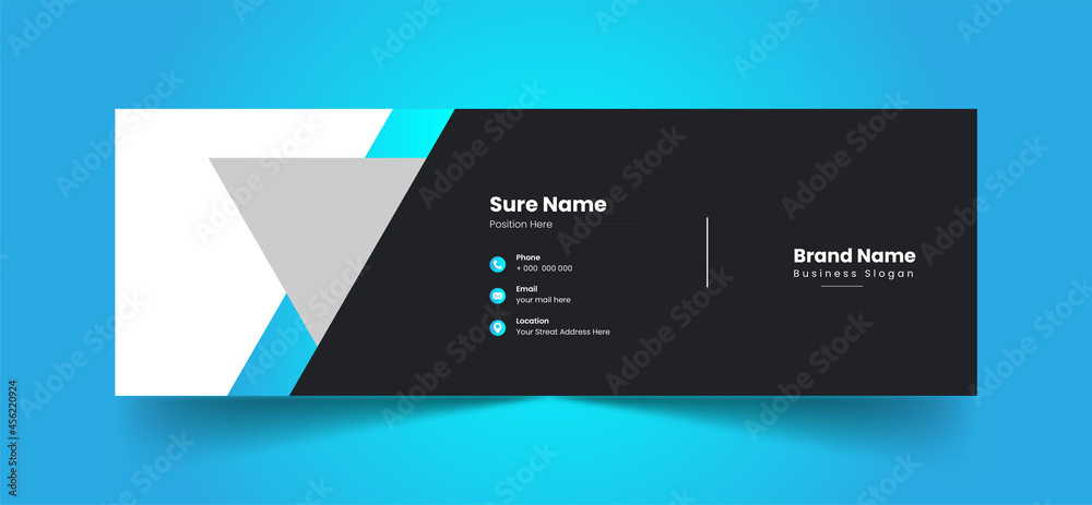 Email signature Template Design Stock Vector | Adobe Stock