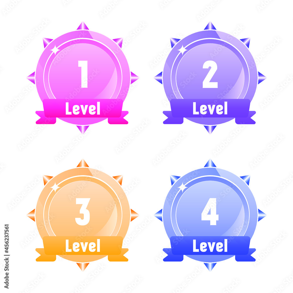 Set of winner medals for game interface. Reward Medal for Gaming Ui ...