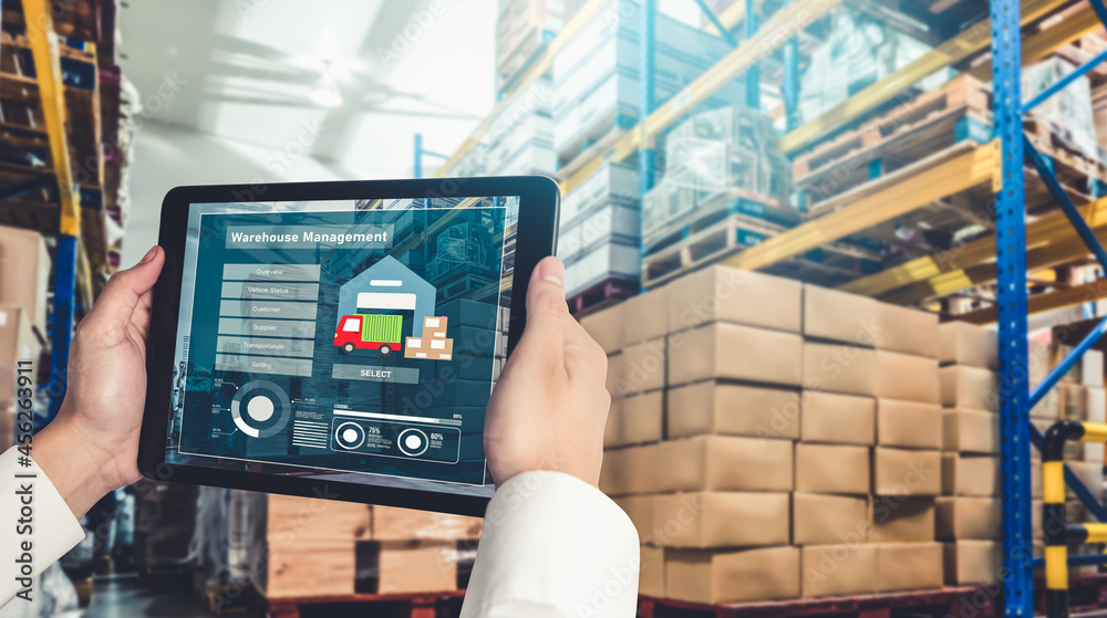 Warehouse management innovative software in computer for real time ...