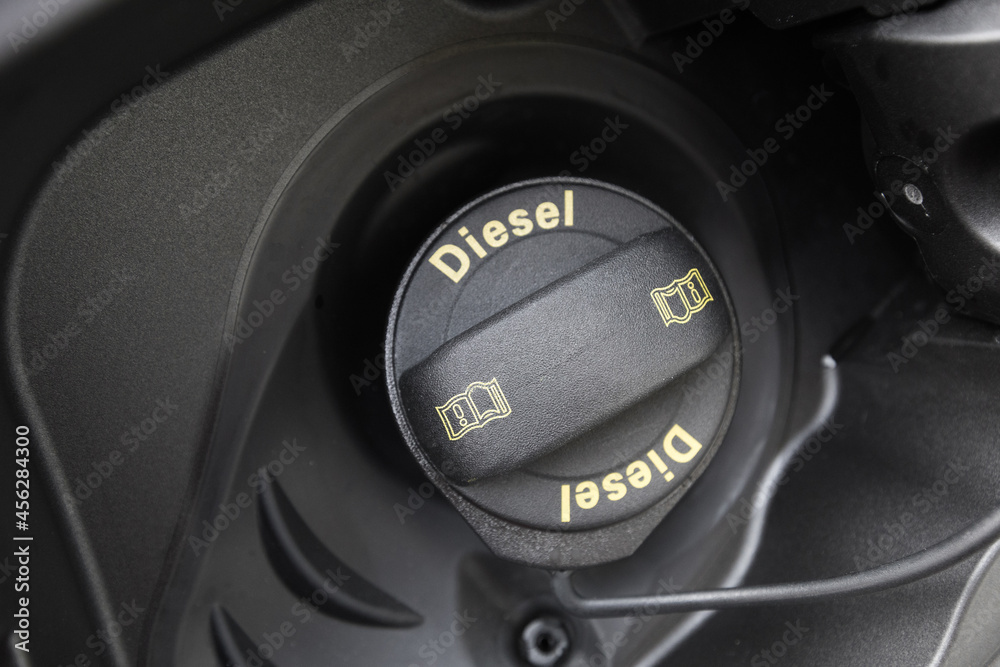 .open hatch for refueling the car with diesel - Image Stock Photo ...