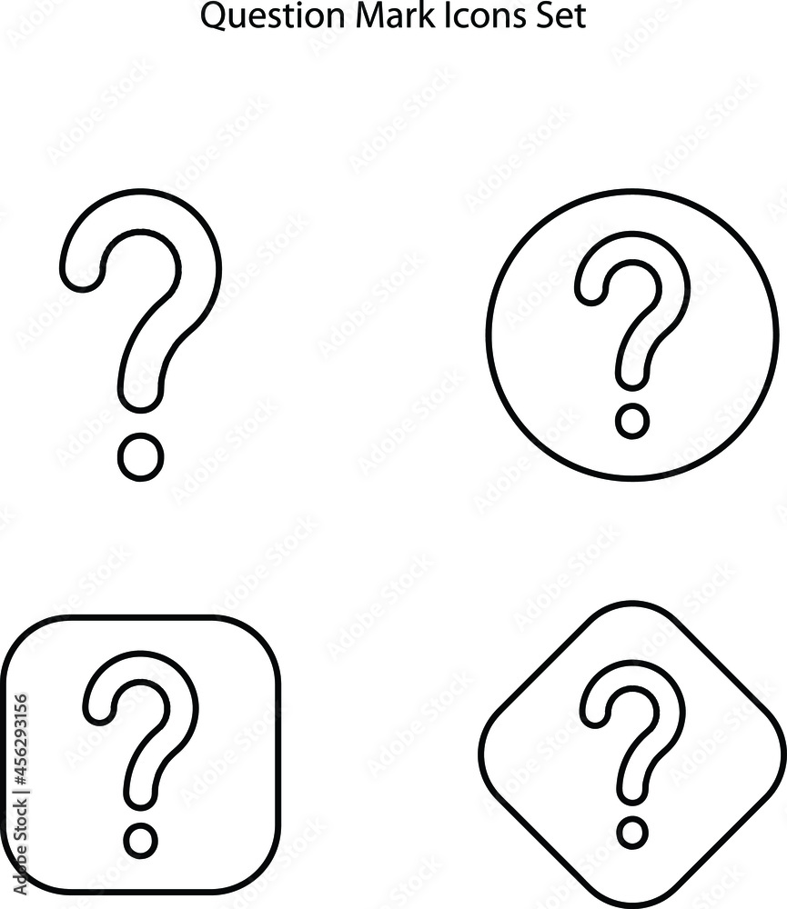 question mark icons set isolated on white background. question mark ...