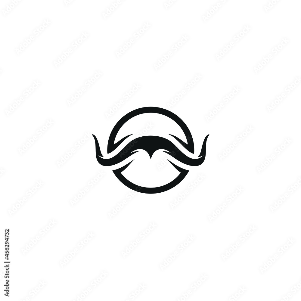 vector buffalo horn bison cow and circle inspiring logo design Stock ...