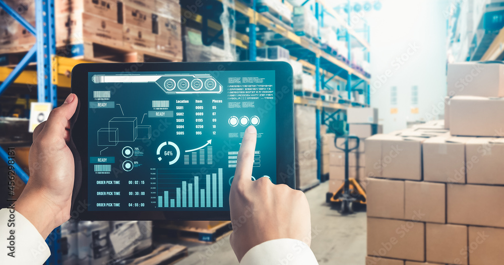 Warehouse management innovative software in computer for real time ...