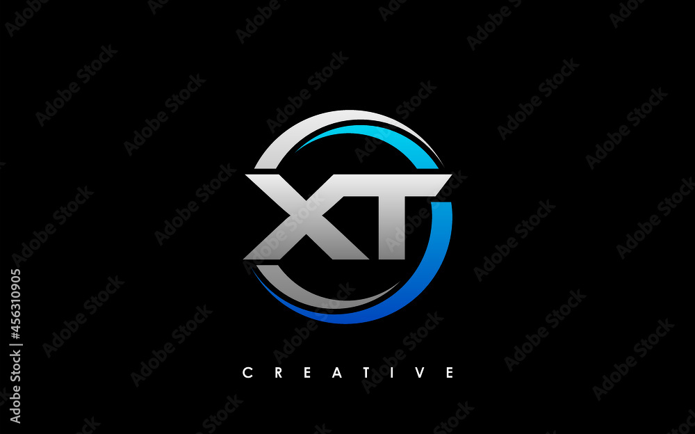 XT Letter Initial Logo Design Template Vector Illustration Stock Vector ...