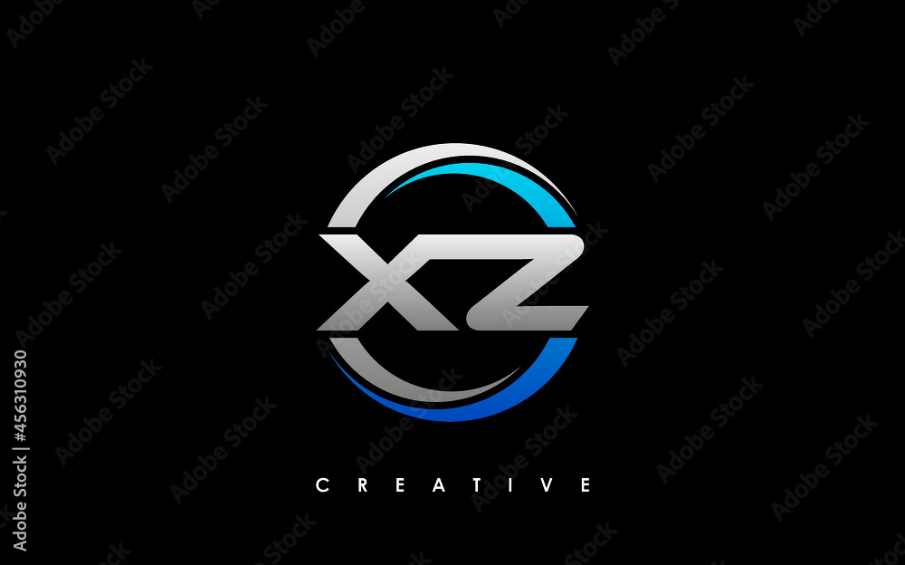 XZ Letter Initial Logo Design Template Vector Illustration Stock Vector ...
