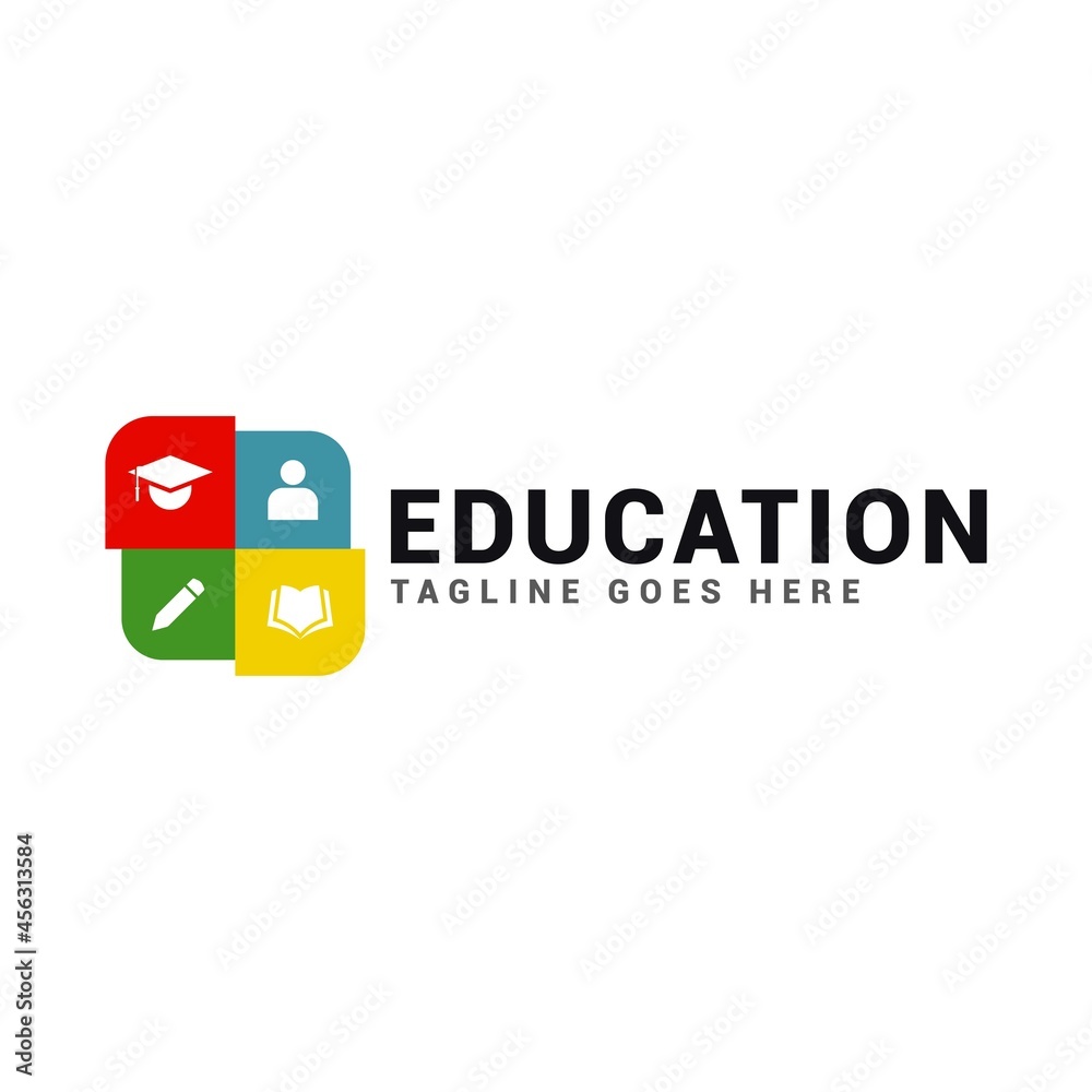 Educational logo simple icon template. Simple logo education by ...
