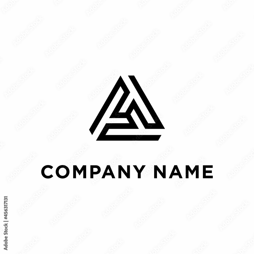 Triangle logo design, letter T logo. Stock Vector Stock Vector | Adobe ...